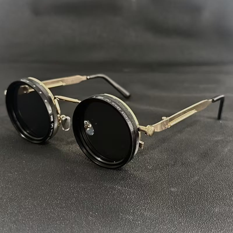 Men'S Retro Steampunk Rotating Fashion Glasses - Adjustable Brightness ...